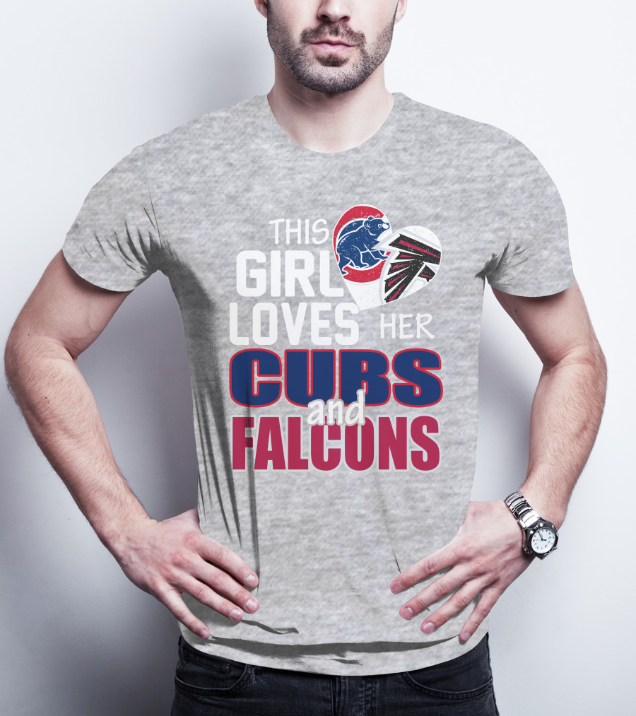 This Girl Loves Her Cubs And Falcons T-Shirt