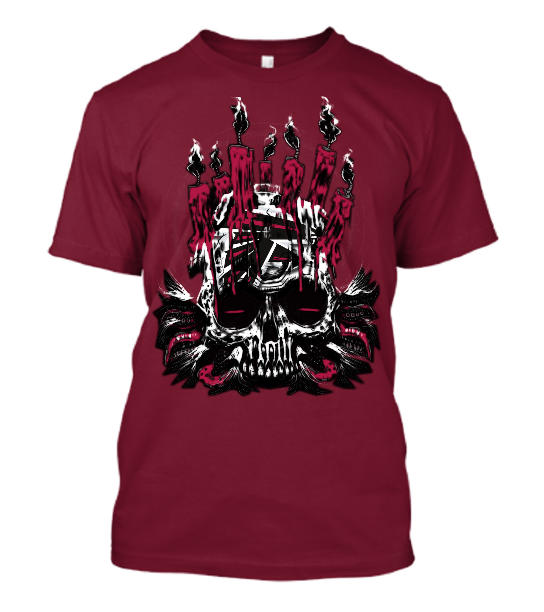 Atlanta Falcons 46 Skull Candles T-Shirt