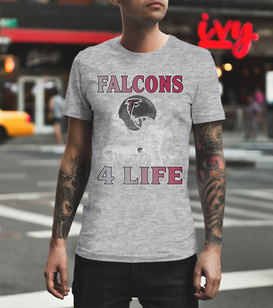 Falcons 4 Life Atlanta Falcons Helmet Team Spirit T-Shirt