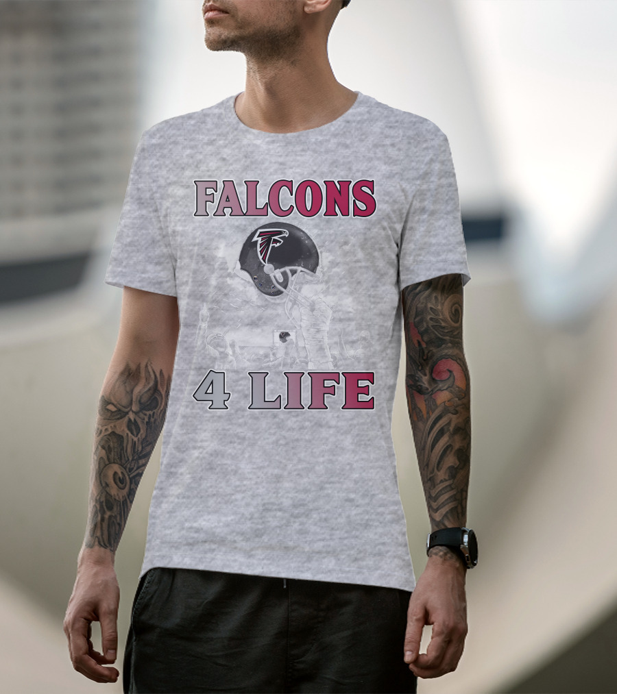 Falcons 4 Life Atlanta Falcons Helmet Team Spirit T-Shirt
