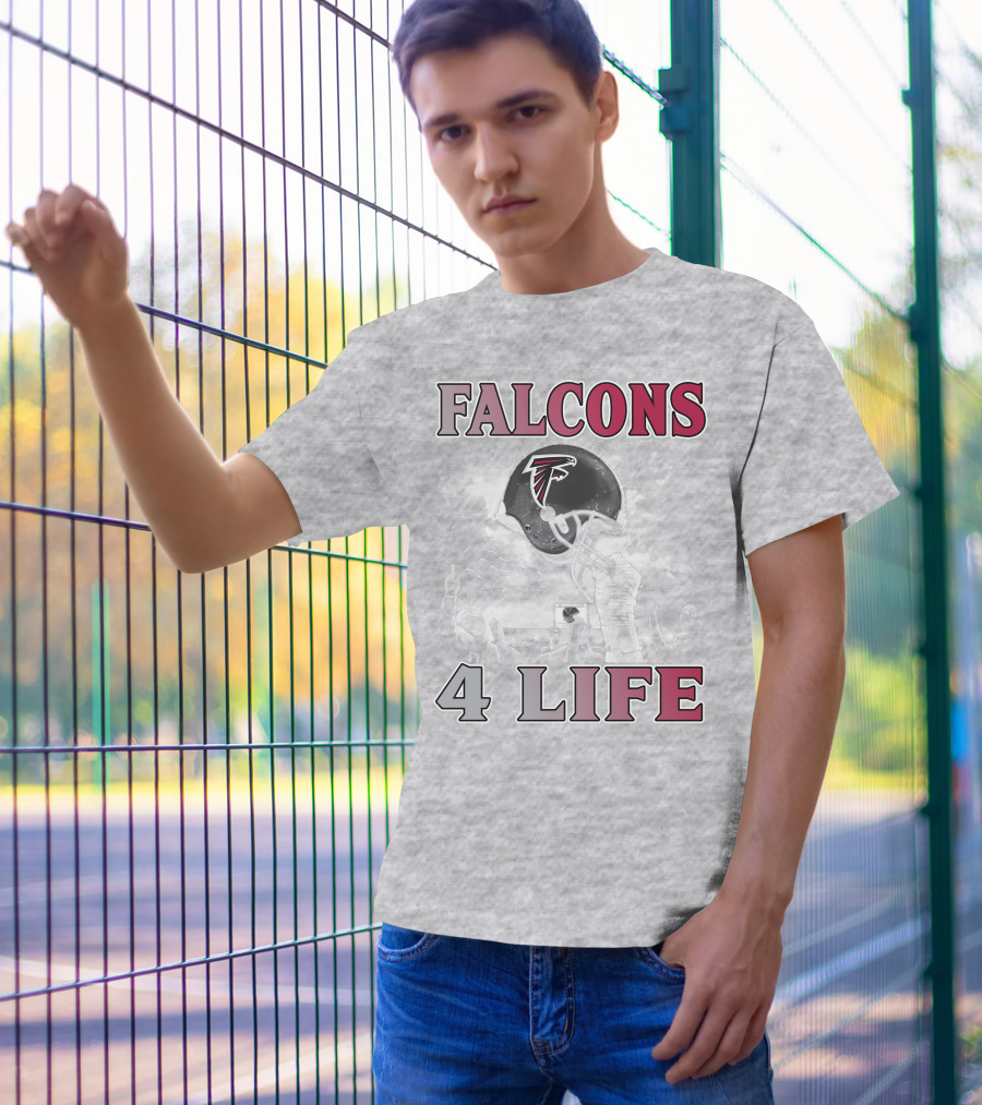 Falcons 4 Life Atlanta Falcons Helmet Team Spirit T-Shirt