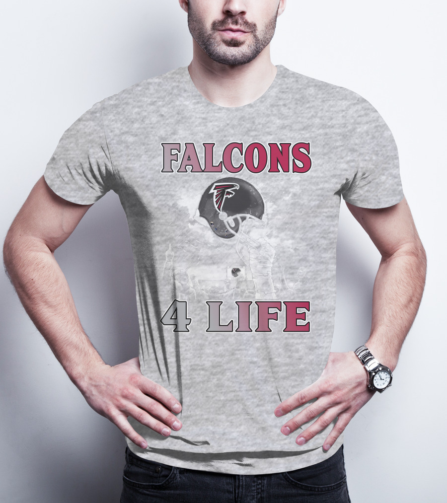 Falcons 4 Life Atlanta Falcons Helmet Team Spirit T-Shirt