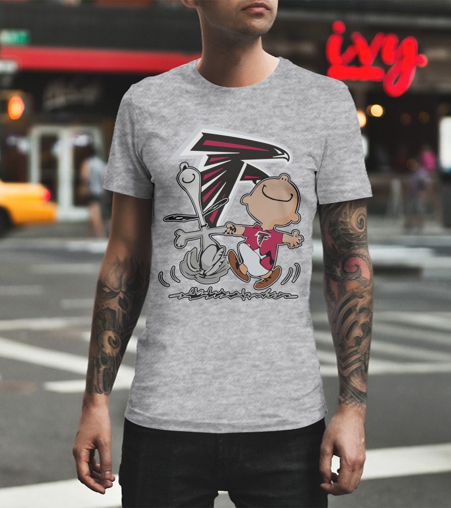 Atlanta Falcons Snoopy Dance Nfl Fan Artwork T-Shirt