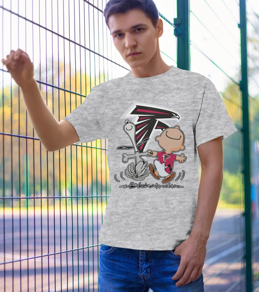 Atlanta Falcons Snoopy Dance Nfl Fan Artwork T-Shirt