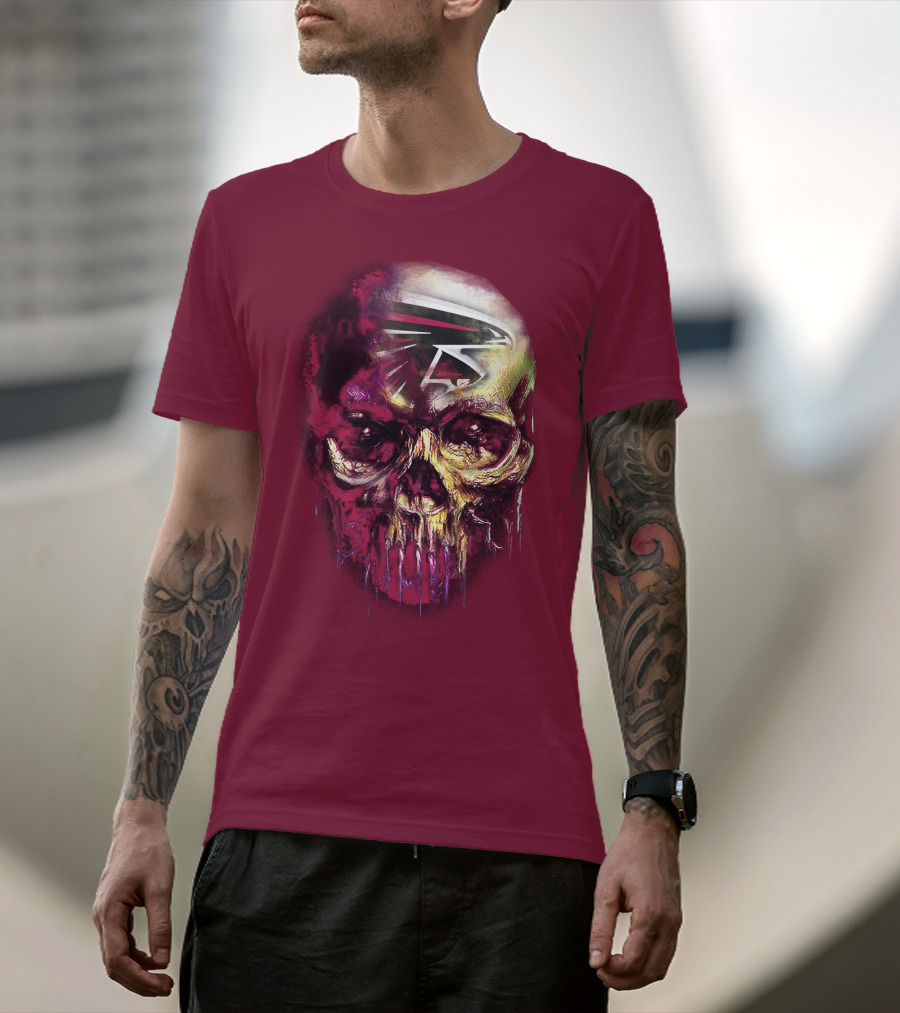 Atlanta Falcons Skull Art T-Shirt