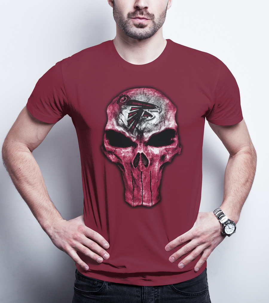 Atlanta Falcons Skull Logo Design 52 T-Shirt