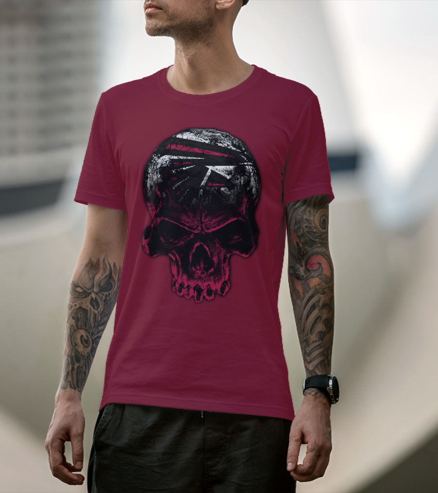 Atlanta Falcons Skull Emblem 67 T-Shirt