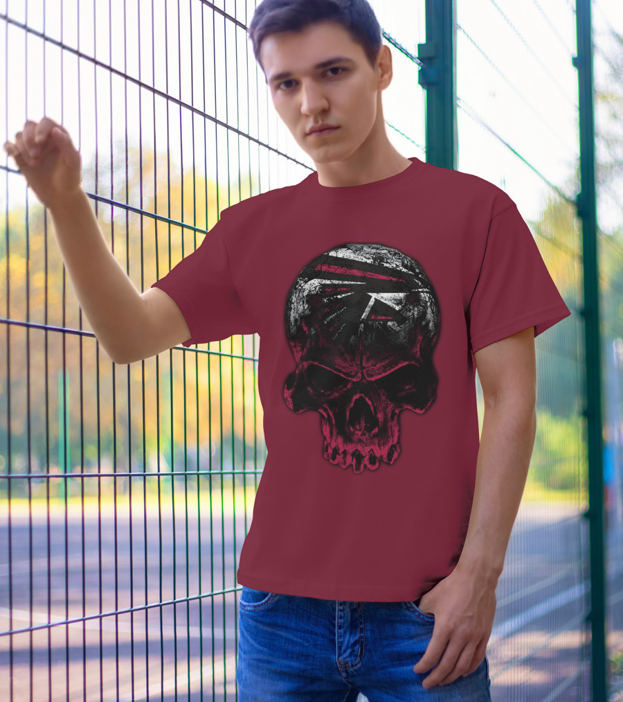 Atlanta Falcons Skull Emblem 67 T-Shirt