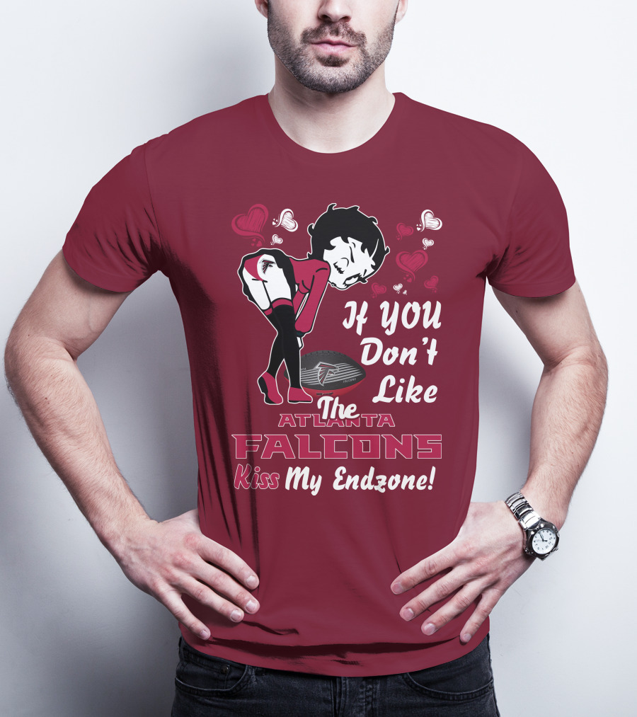 Betty Boop If You Don't Like The Atlanta Falcons Kiss My Endzone T-Shirt