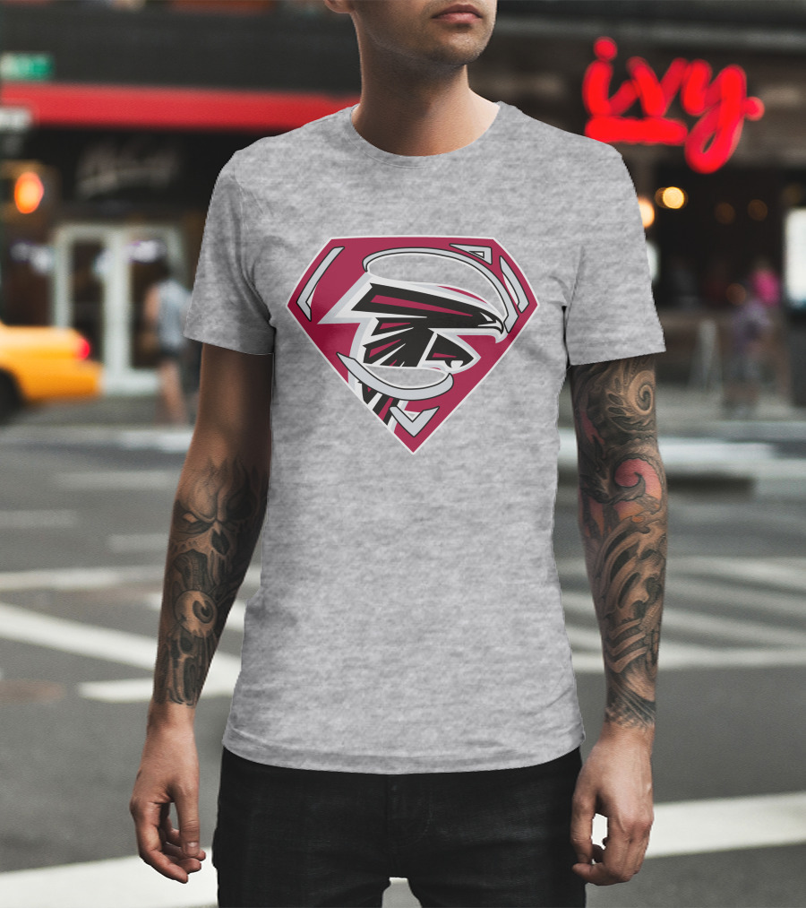 Atlanta Falcons 89 Superhero Shield T-Shirt