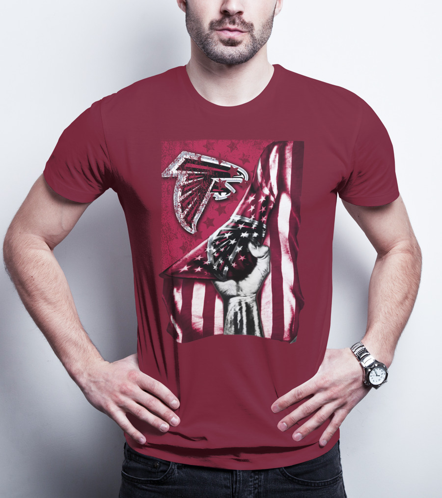 Atlanta Falcons American Flag Pride Banner T-Shirt
