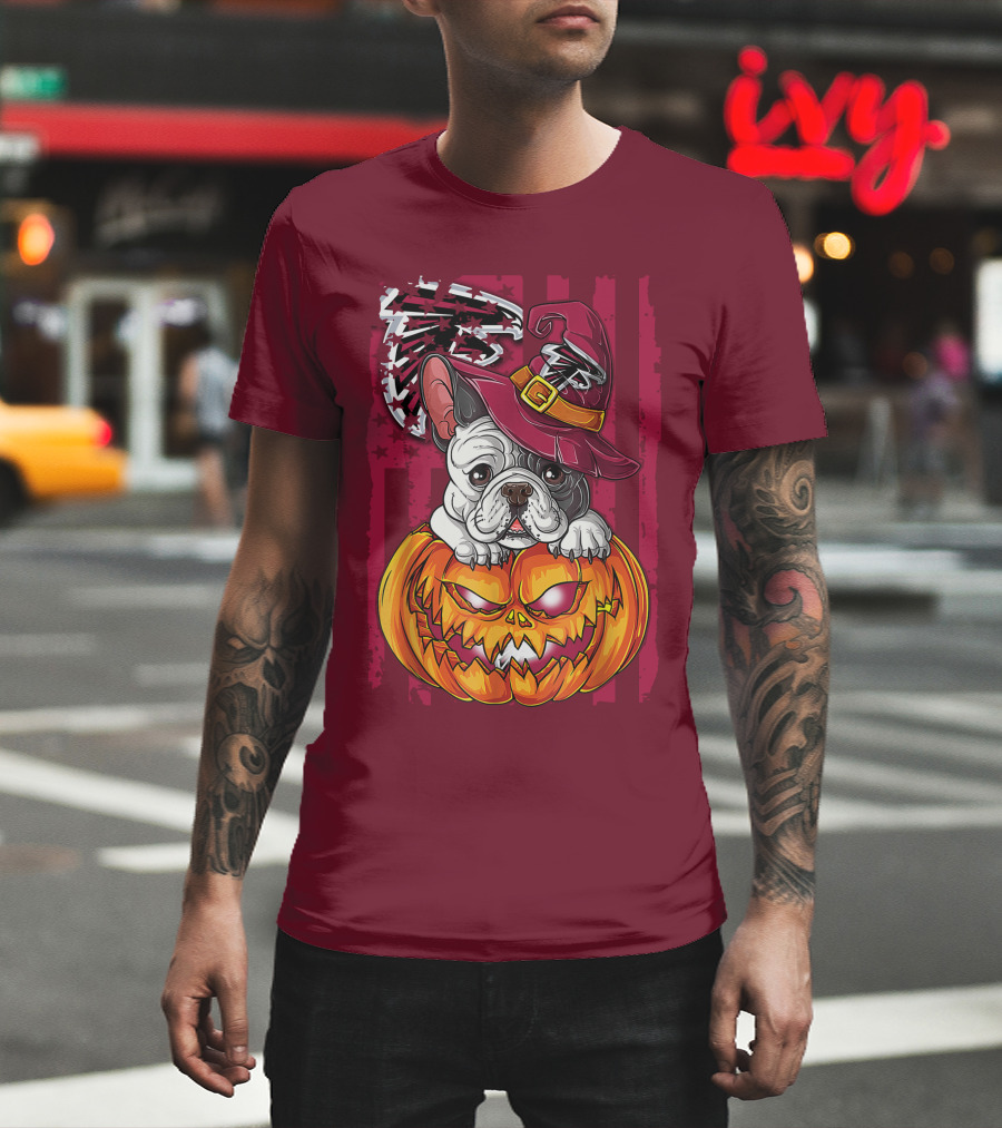 Hlw Bulldog Pumpkin Halloween Atlanta Falcons T-Shirt