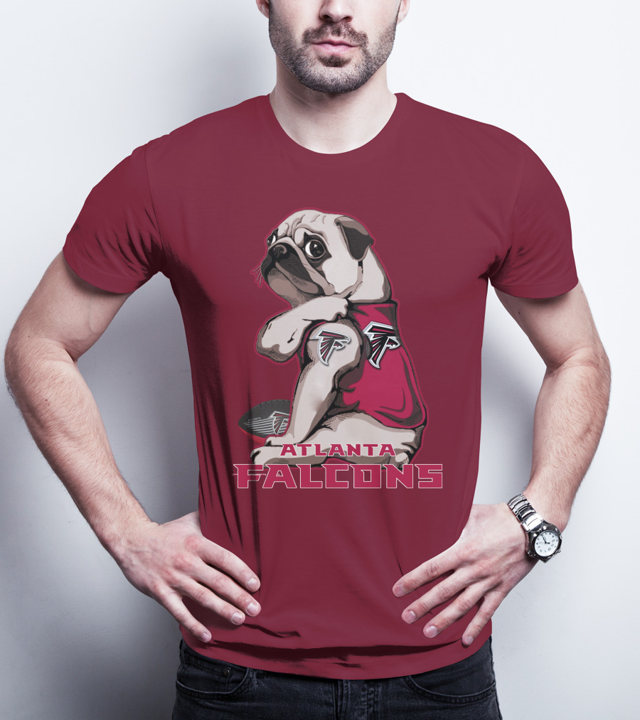 Pug Atlanta Falcons Football Team Mascot T-Shirt
