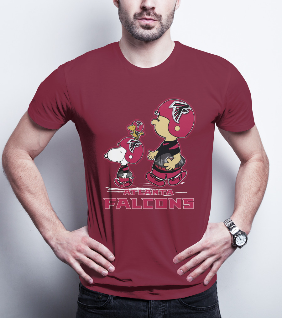 Atlanta Falcons Snpfootball Peanuts Characters T-Shirt