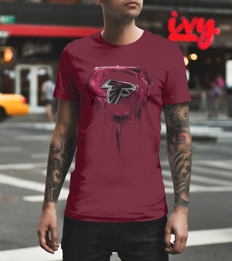 Spm Atlanta Falcons Superhero Emblem T-Shirt