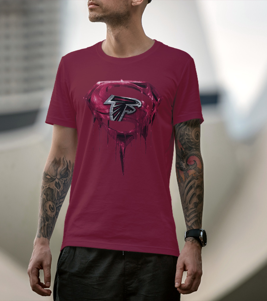 Spm Atlanta Falcons Superhero Emblem T-Shirt
