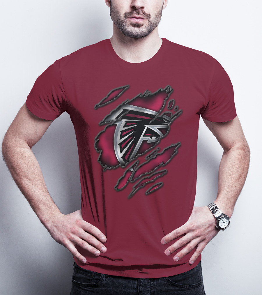 Torn Atlanta Falcons Logo T-Shirt