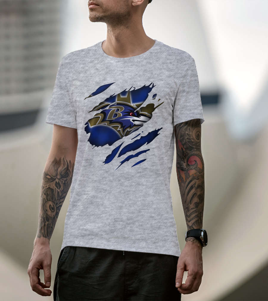 Baltimore Ravens Logo On T-Shirt