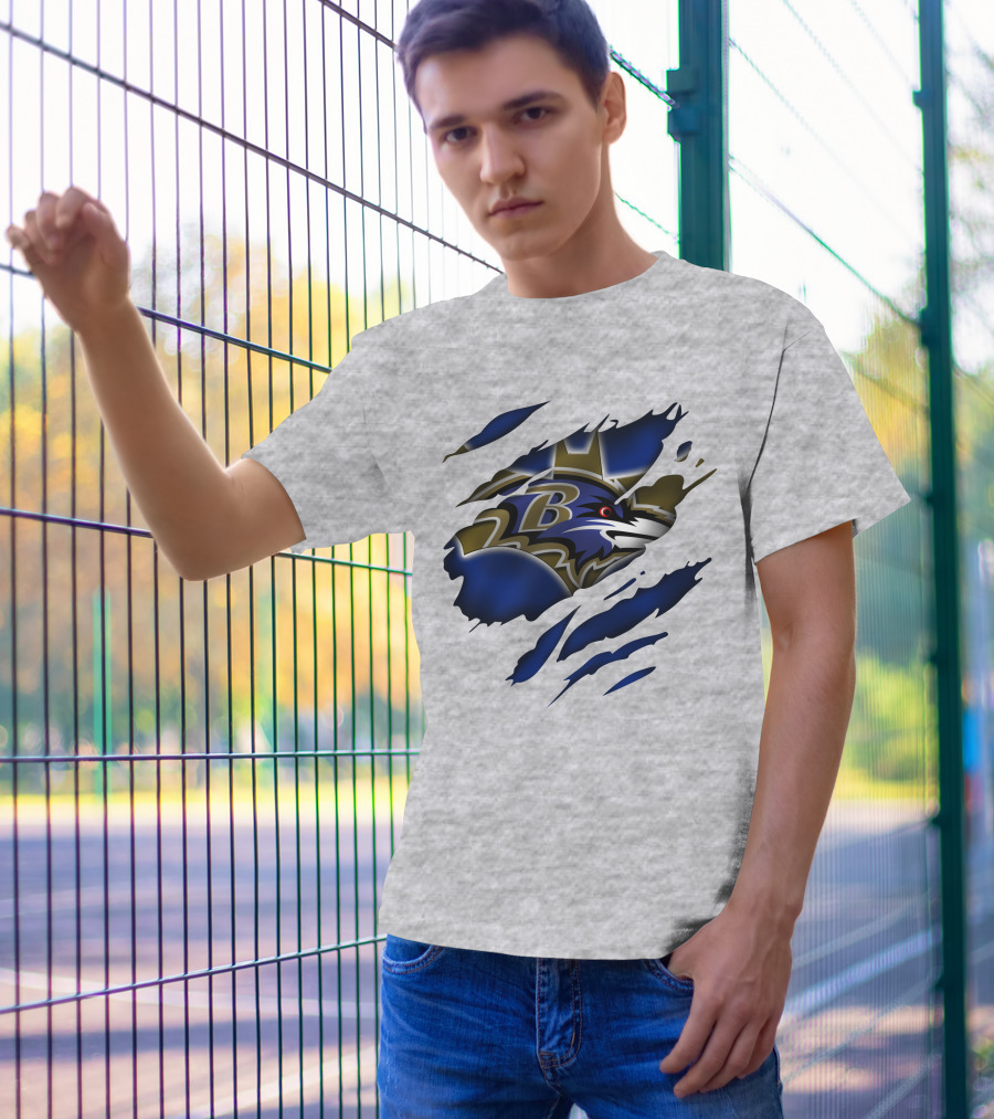 Baltimore Ravens Logo On T-Shirt