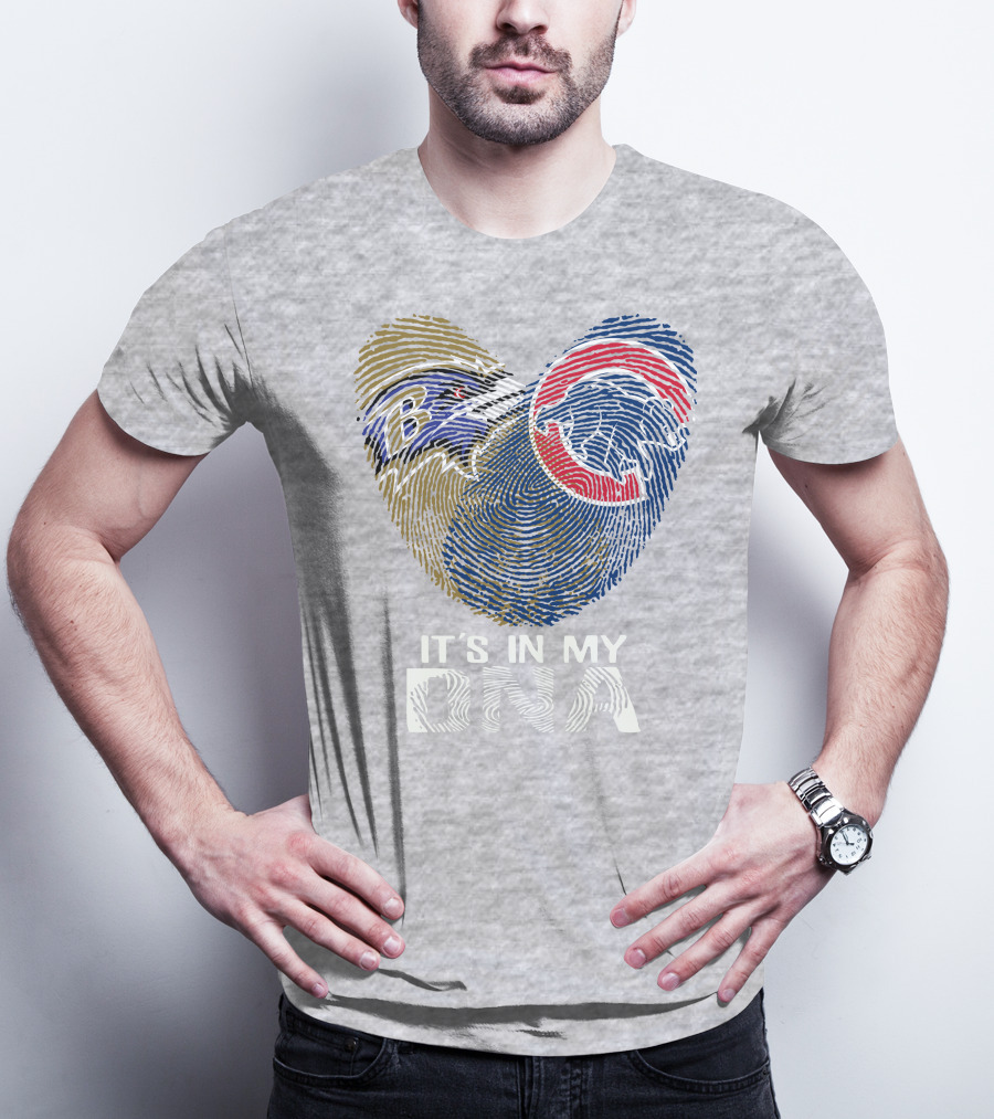 Baltimore Ravens Chicago Cubs It's In My Dna T-Shirt