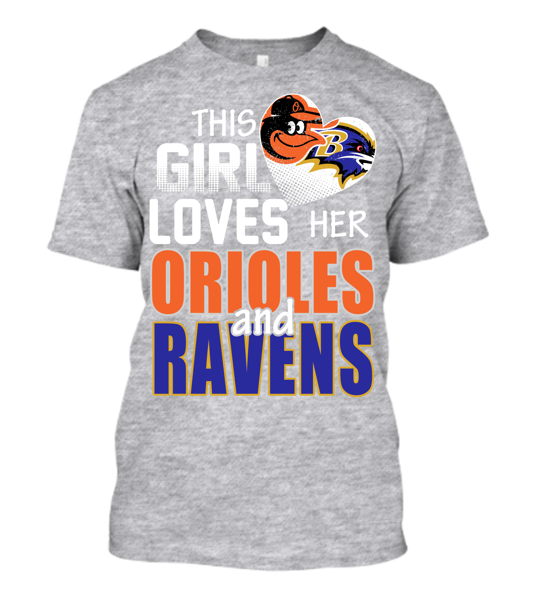 This Girl Loves Her Orioles And Ravens T-Shirt