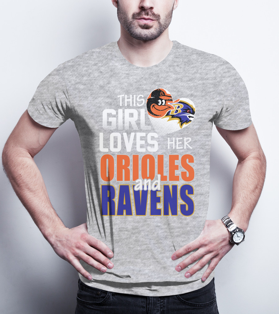This Girl Loves Her Orioles And Ravens T-Shirt