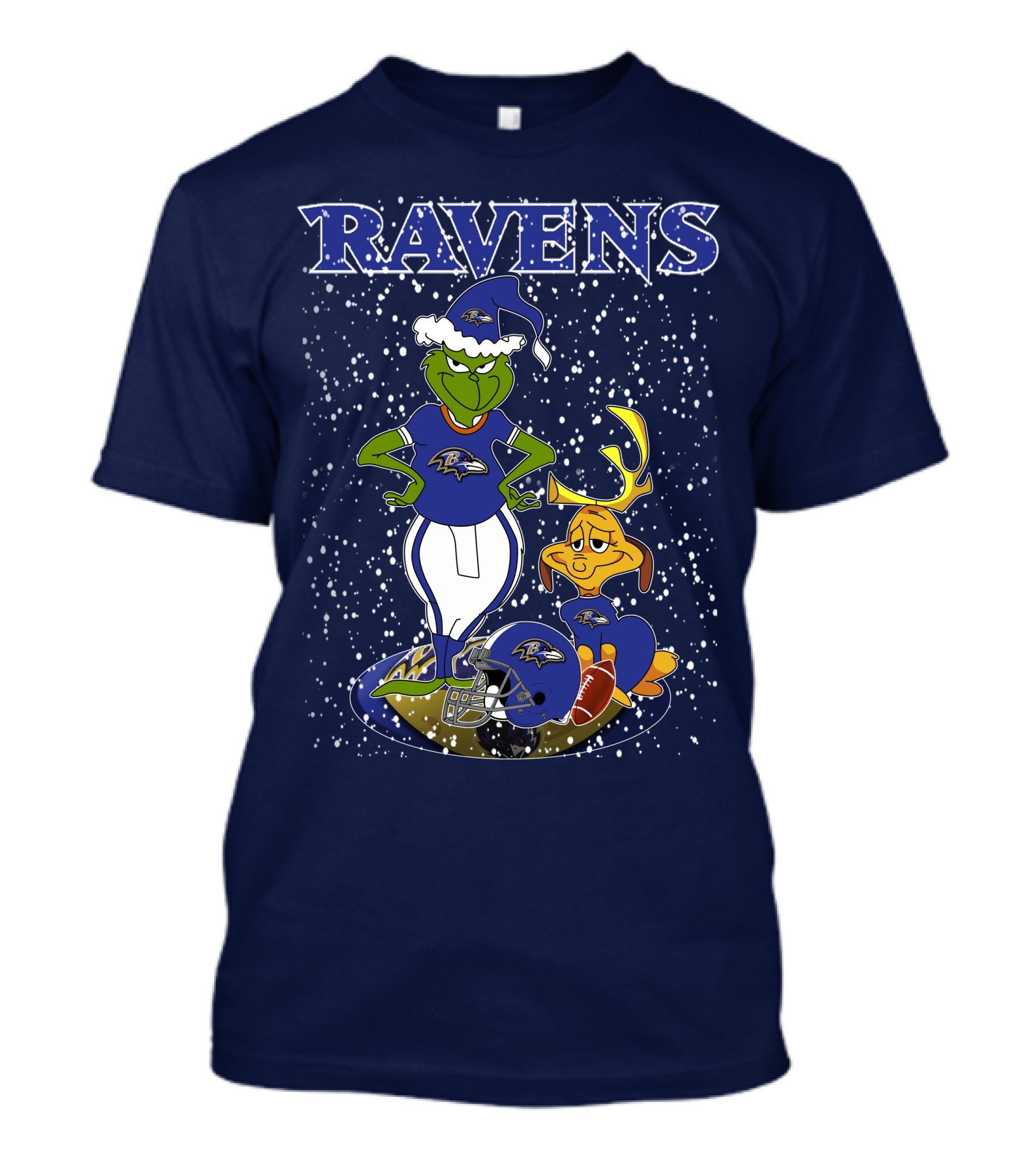 Grinchxmas Baltimore Ravens Football Christmas Ravens T-Shirt