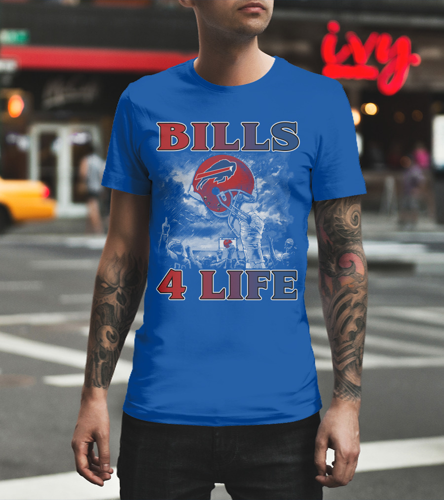 Bills 4 Life Buffalo Bills Helmet Celebration T-Shirt