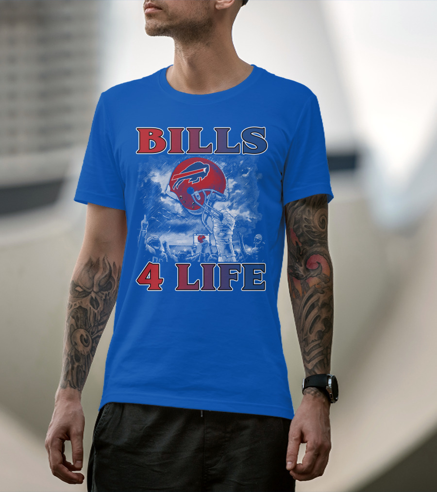 Bills 4 Life Buffalo Bills Helmet Celebration T-Shirt