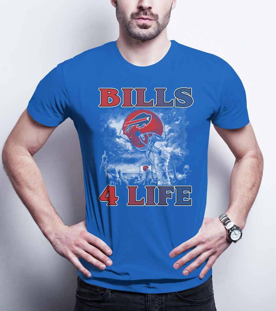 Bills 4 Life Buffalo Bills Helmet Celebration T-Shirt