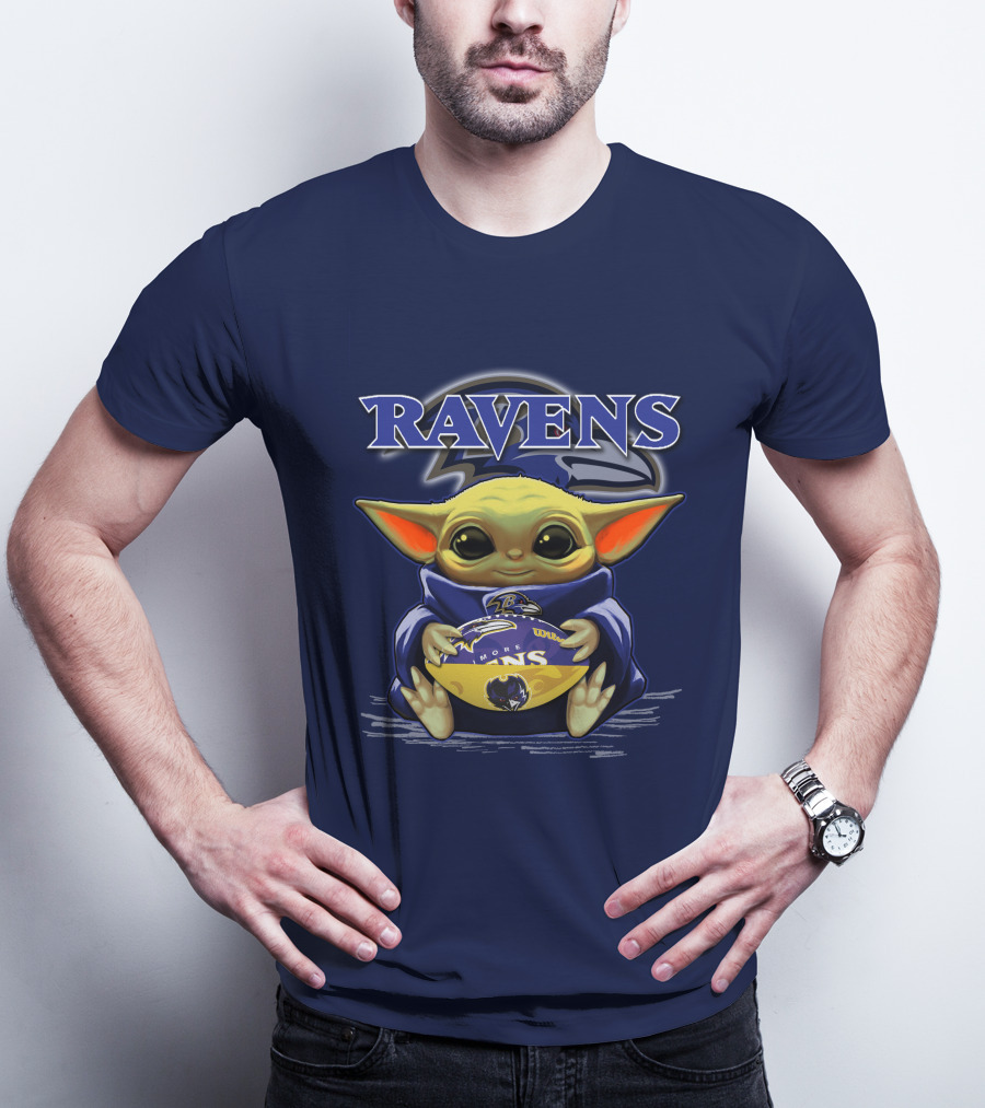 Yoda Ravens Football Baltimore Nfl Baby Character T-Shirt