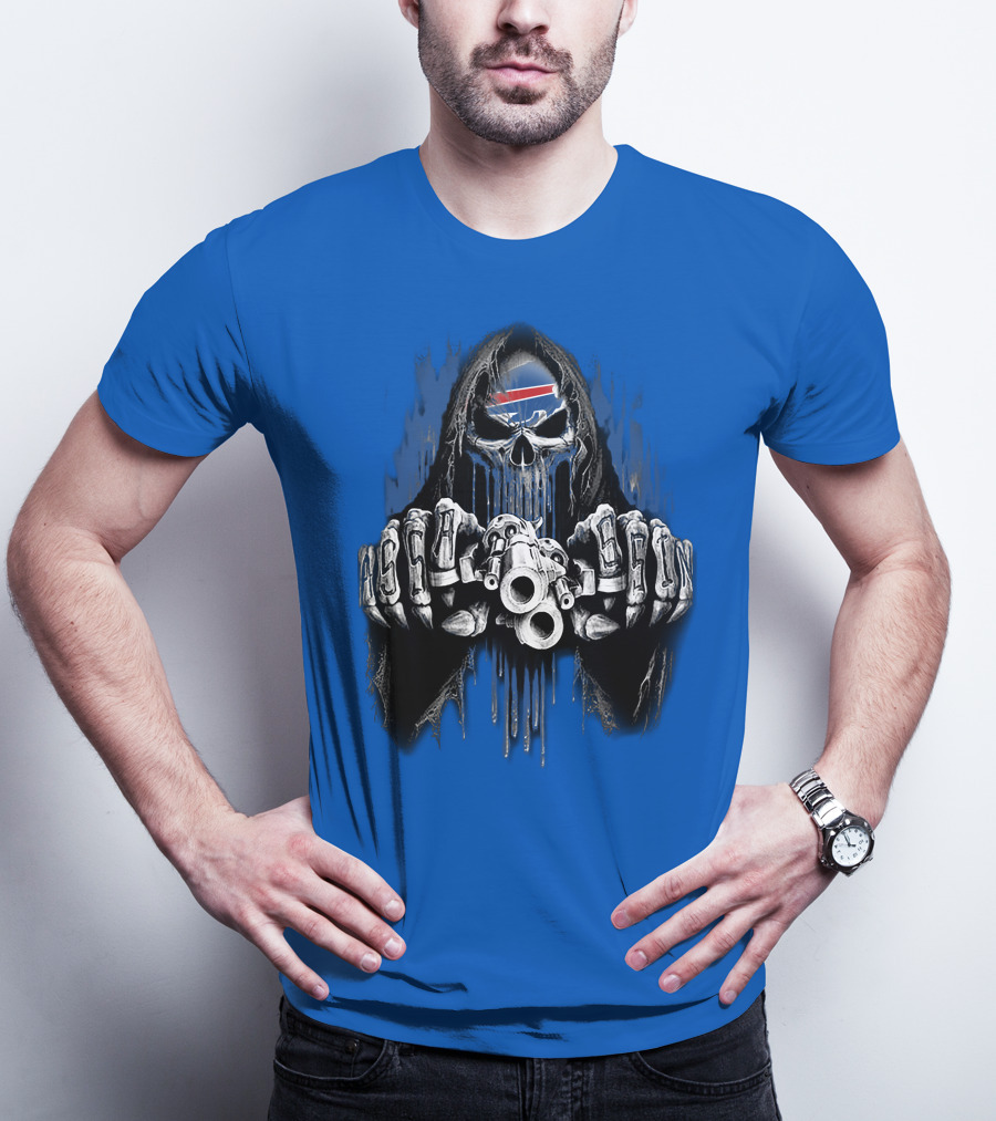 Buffalo Bills Mafia Grim Reaper Gunslinger T-Shirt
