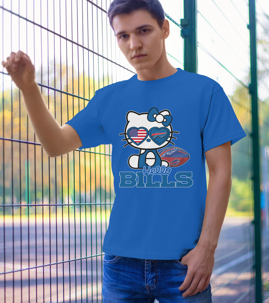 Hello Bills Buffalo American Football Kitty T-Shirt