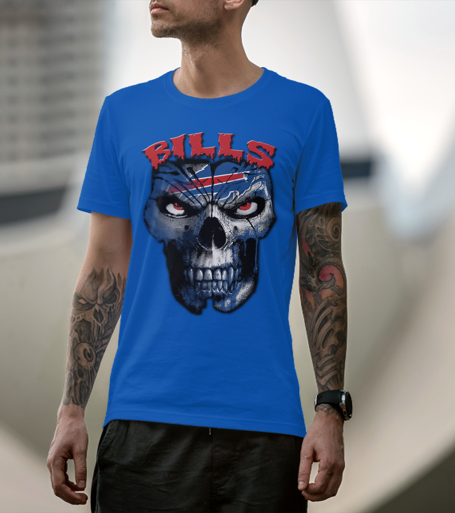 Buffalo Bills Skull Logo T-Shirt