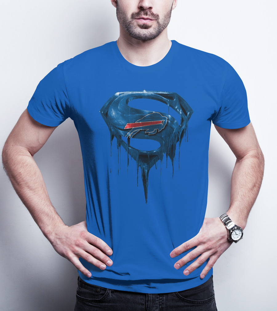 Superman Buffalo Bills Logo Fusion T-Shirt