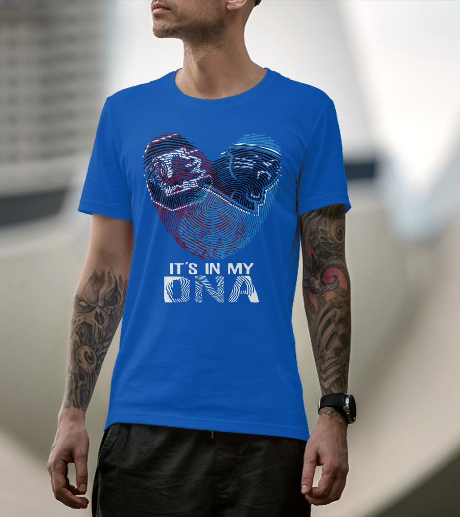Carolina Panthers It's In My Dna Fingerprint Print T-Shirt