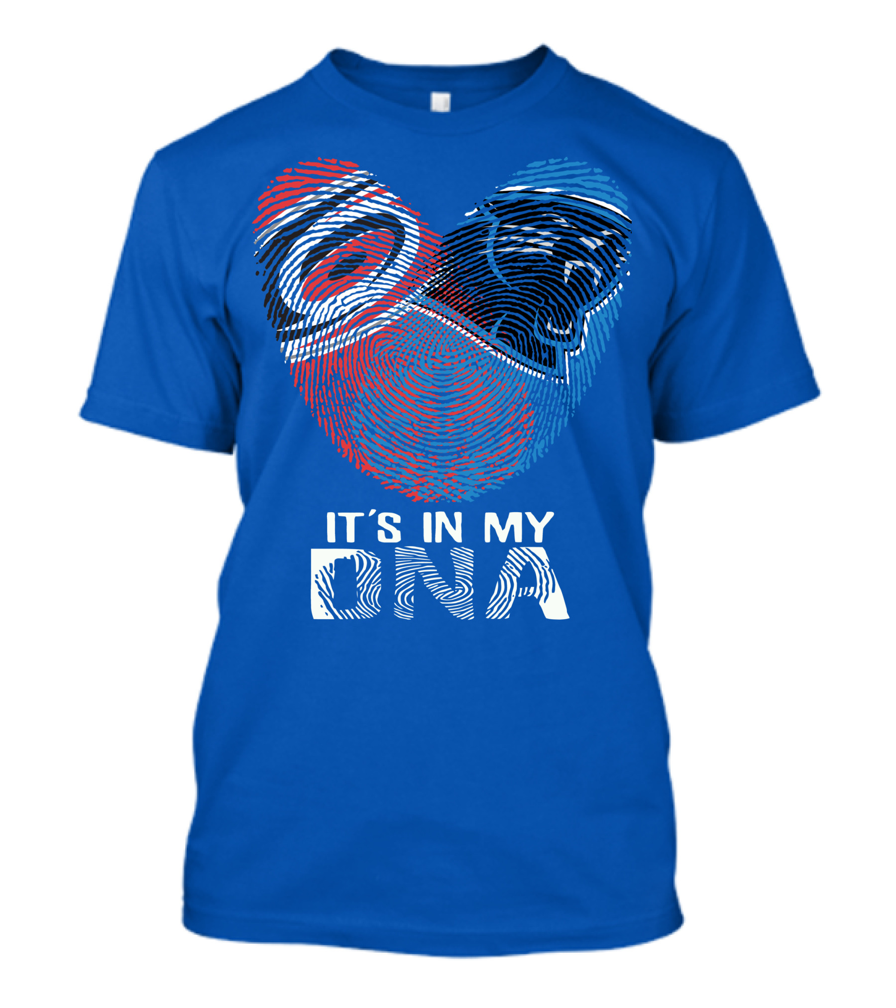 Carolina Panthers 15 It's In My Dna Fingerprint Heart T-Shirt