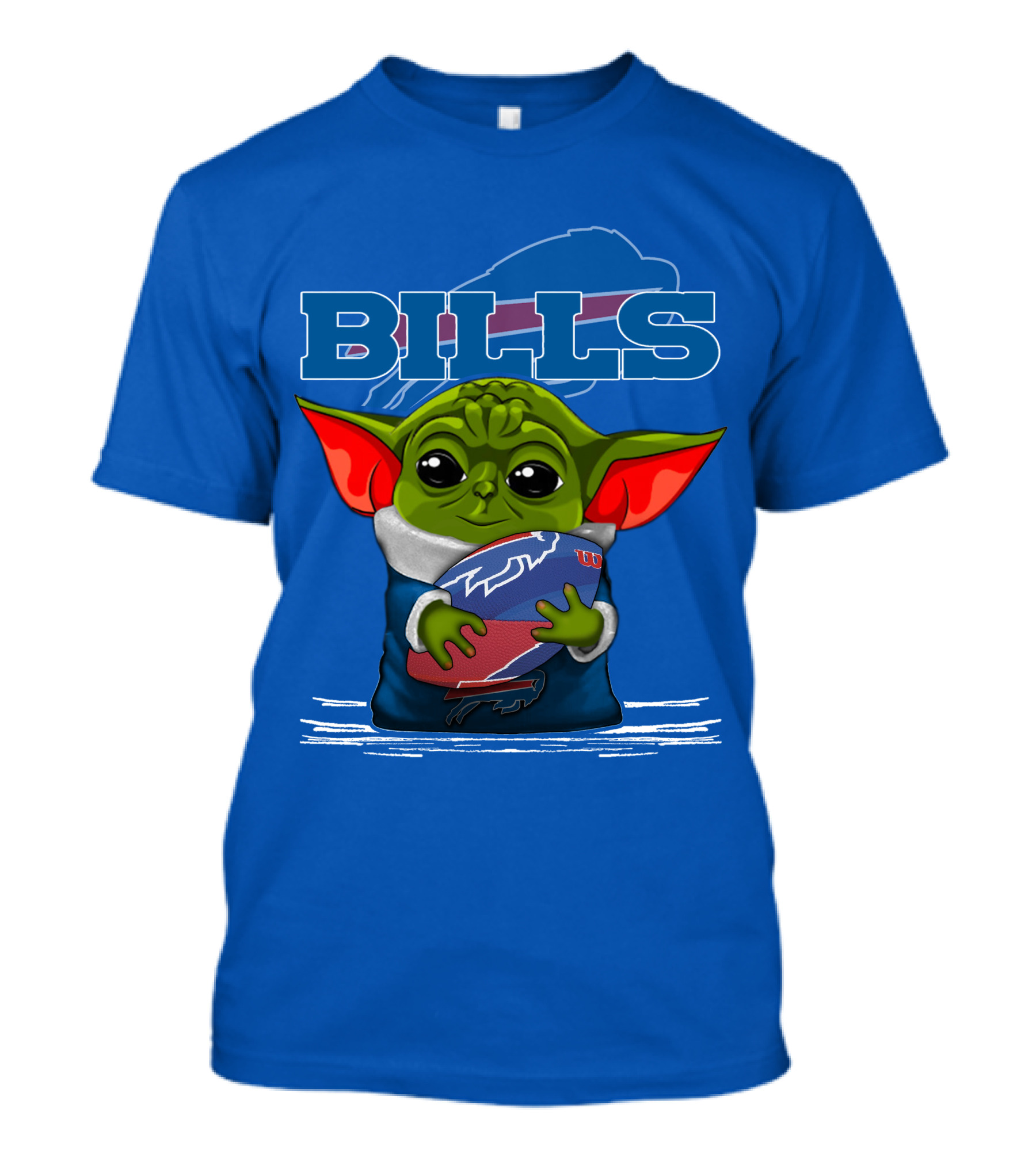 Yoda Buffalo Bills Fan Holding Football T-Shirt