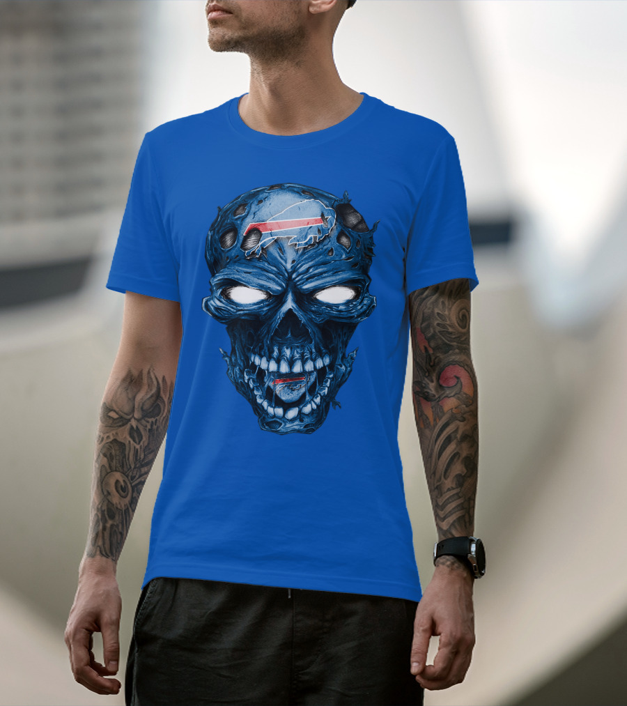 Buffalo Bills Skull Logo Horror T-Shirt
