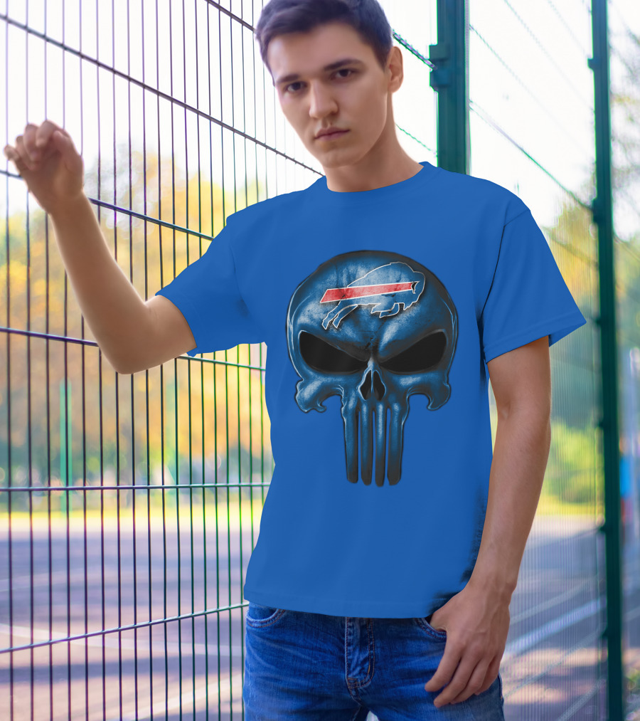 Buffalo Bills Skull Punisher T-Shirt