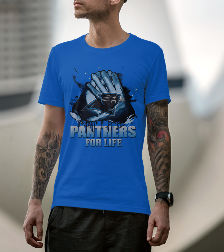 Panthers For Life Carolina Panthers T-Shirt