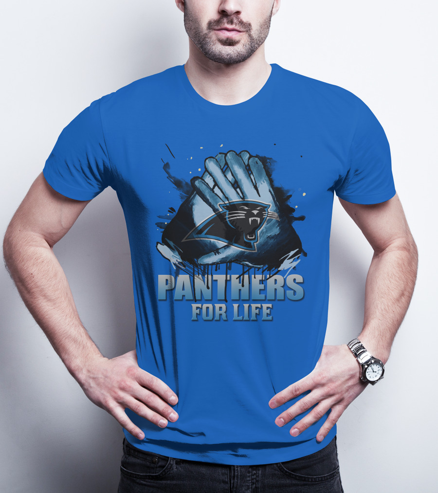 Panthers For Life Carolina Panthers T-Shirt