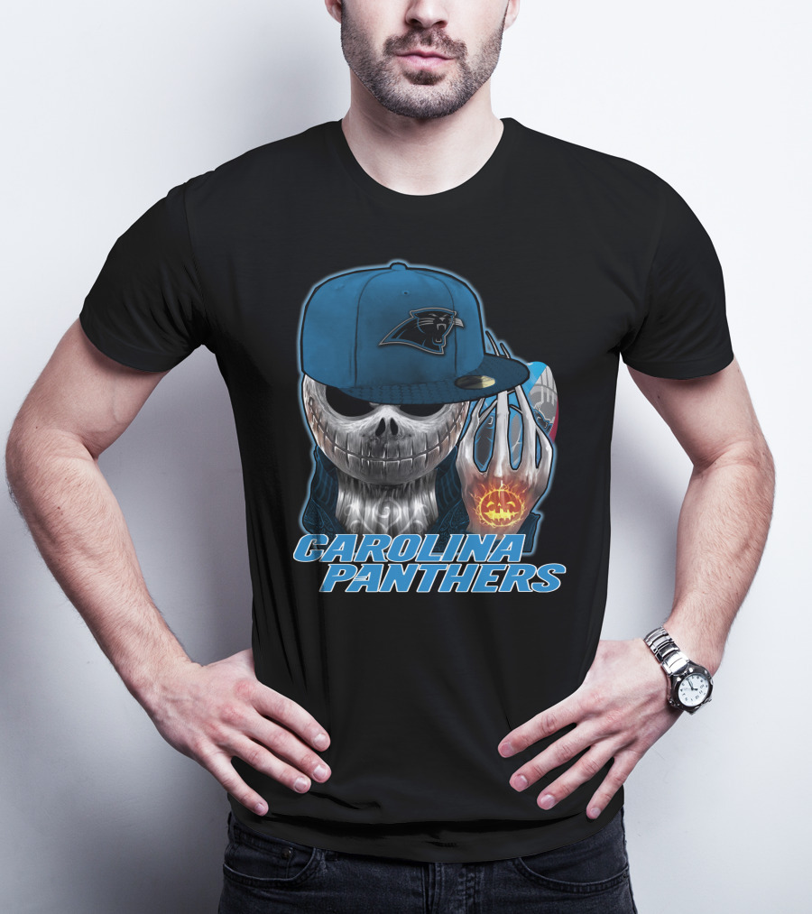 Carolina Panthers Jackskull Halloween Pumpkin T-Shirt