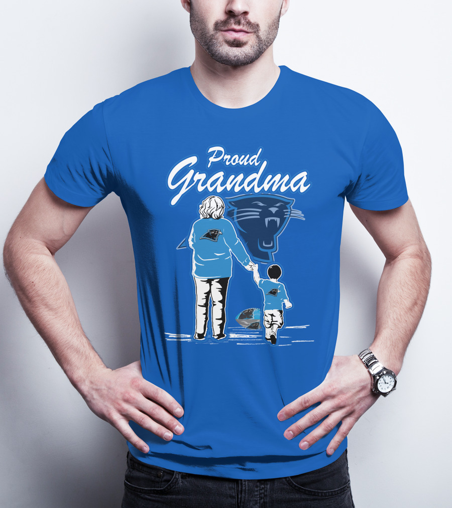 Proud Grandma Carolina Panthers Football Family Connections T-Shirt
