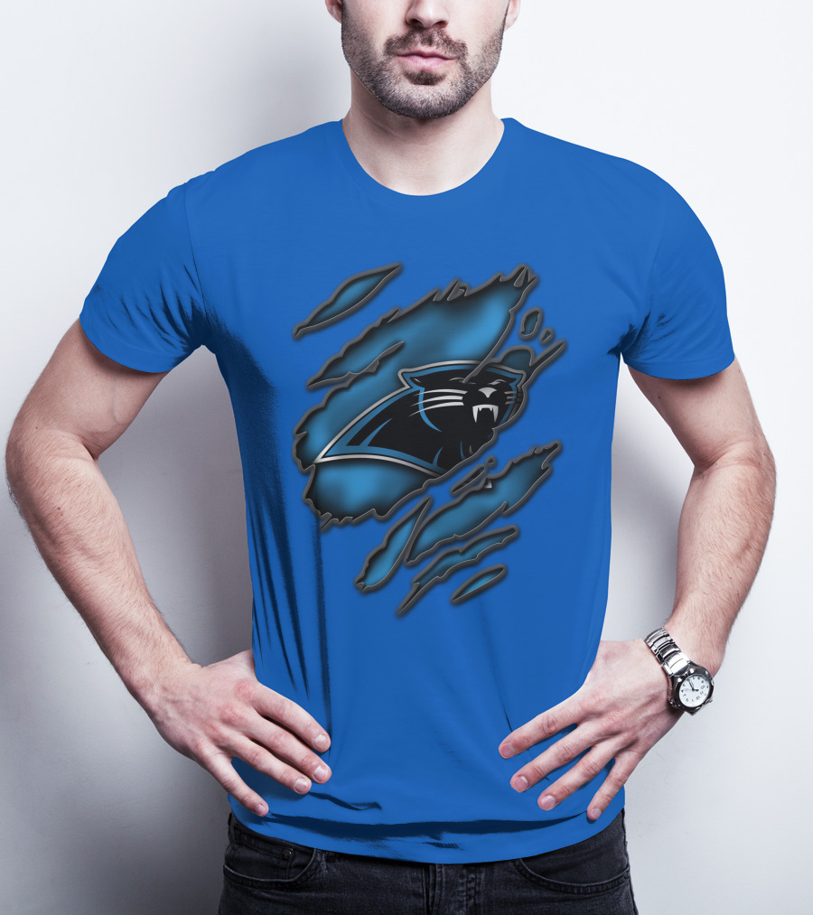 Torn Carolina Panthers Claw Mark T-Shirt