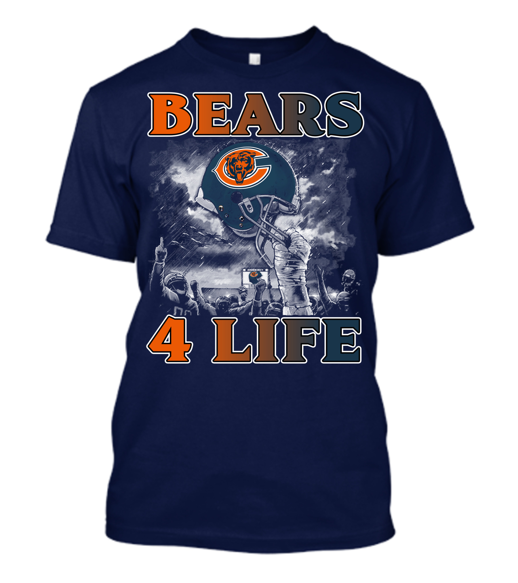 Bears 4 Life Chicago Bears Helmet Celebration T-Shirt