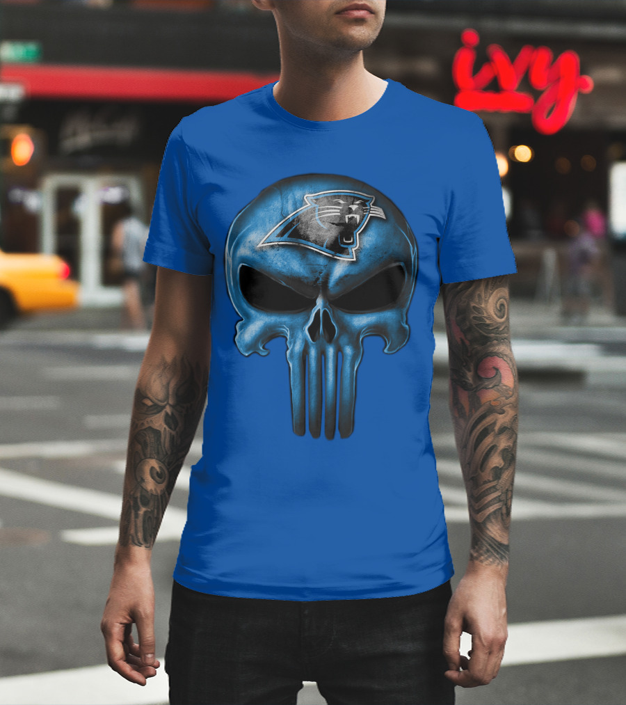CAROLINA PANTHERS Skull T-Shirt
