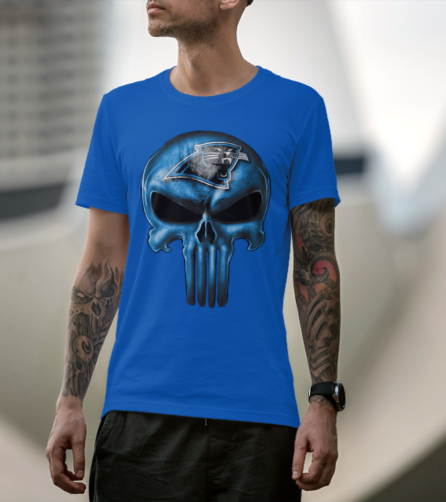 CAROLINA PANTHERS Skull T-Shirt