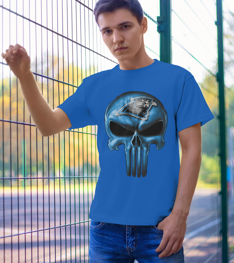 CAROLINA PANTHERS Skull T-Shirt