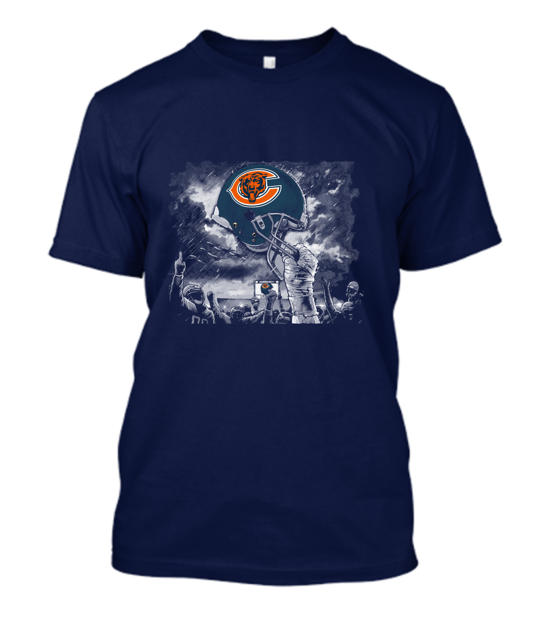 Chicago Bears Helmet Iconic 51 Team Celebration T-Shirt